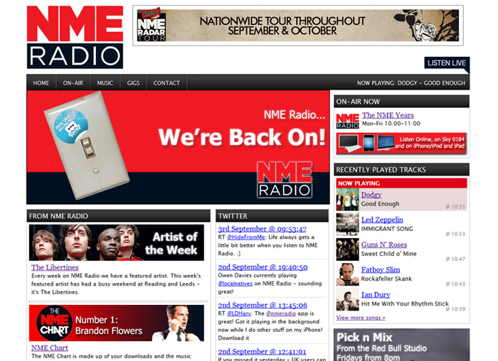 NME Radio Website Launch – Folder Media